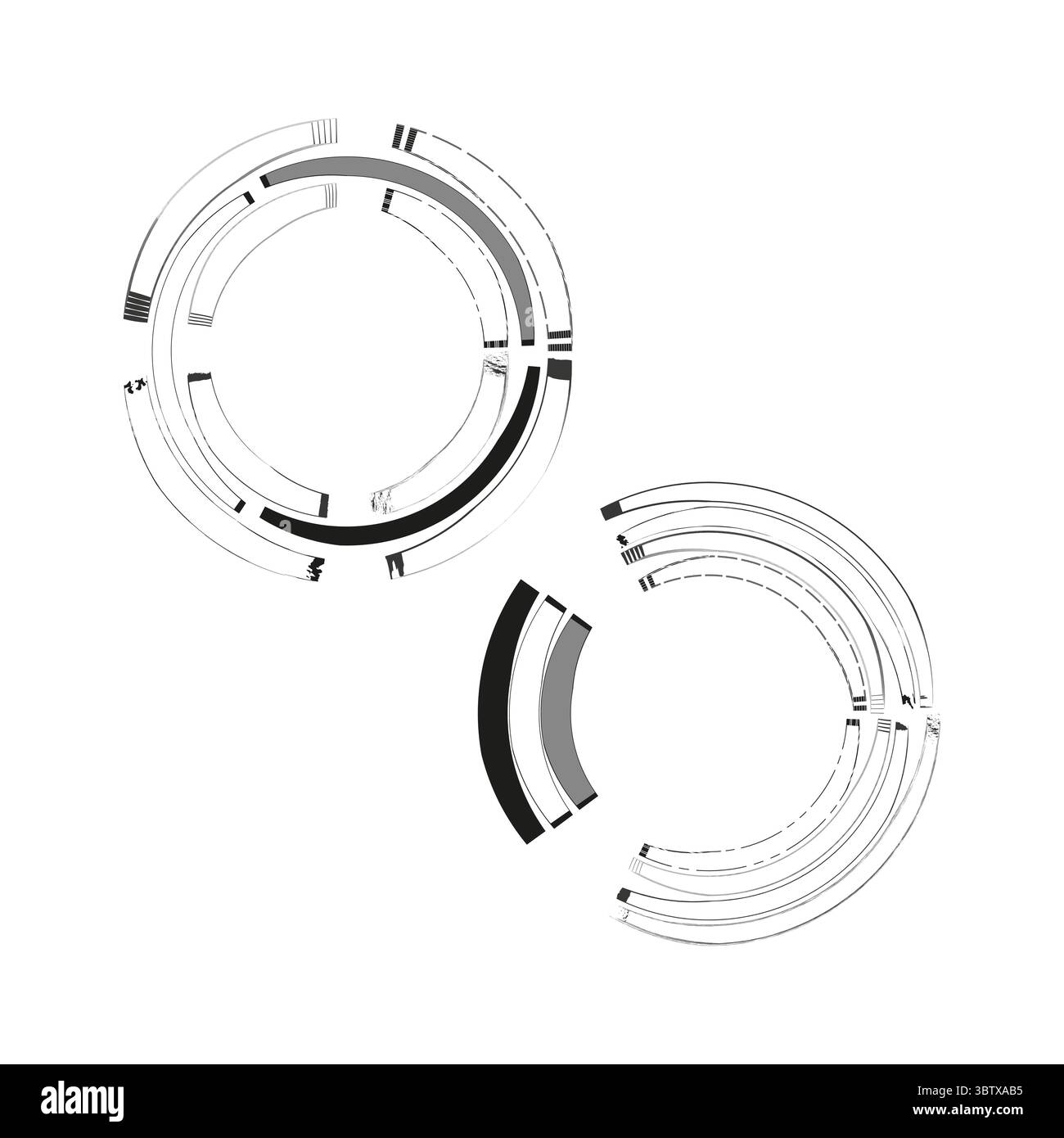 Circular interface display. Futuristic HUD element. Digital data Vector ...