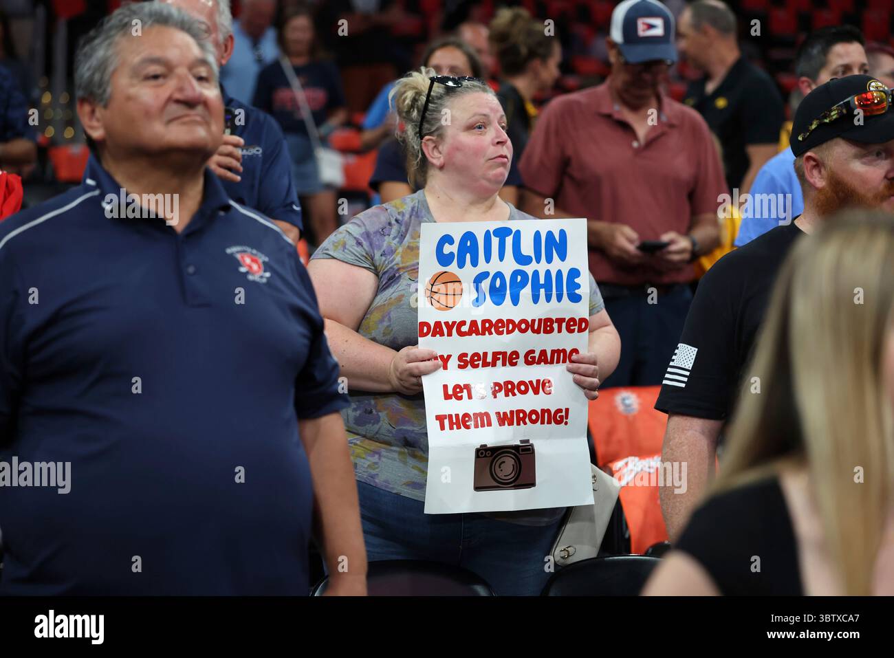 Fans before a WNBA basketball game between the Connecticut Sun and the ...