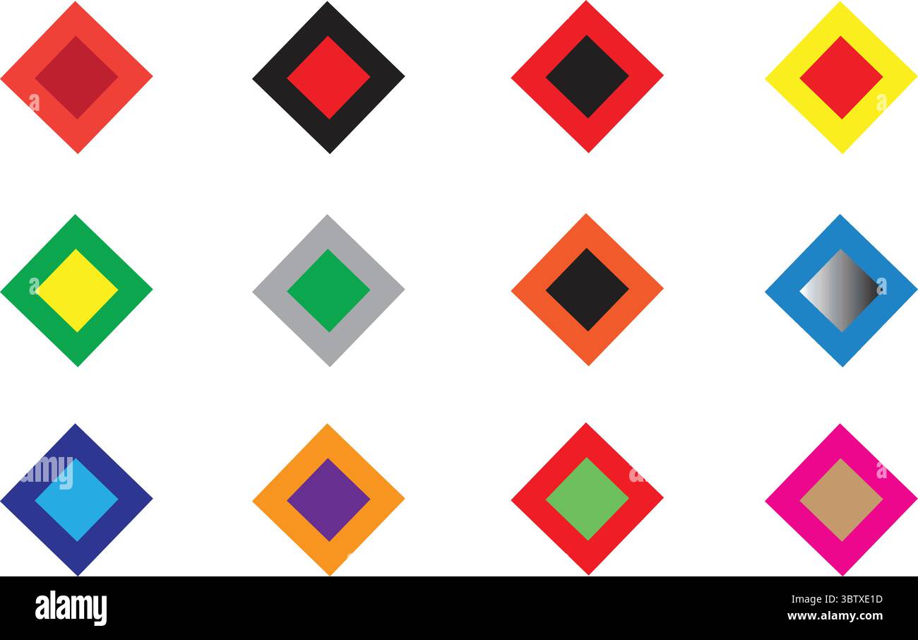 Diamond shapes chart Stock Vector Images - Alamy