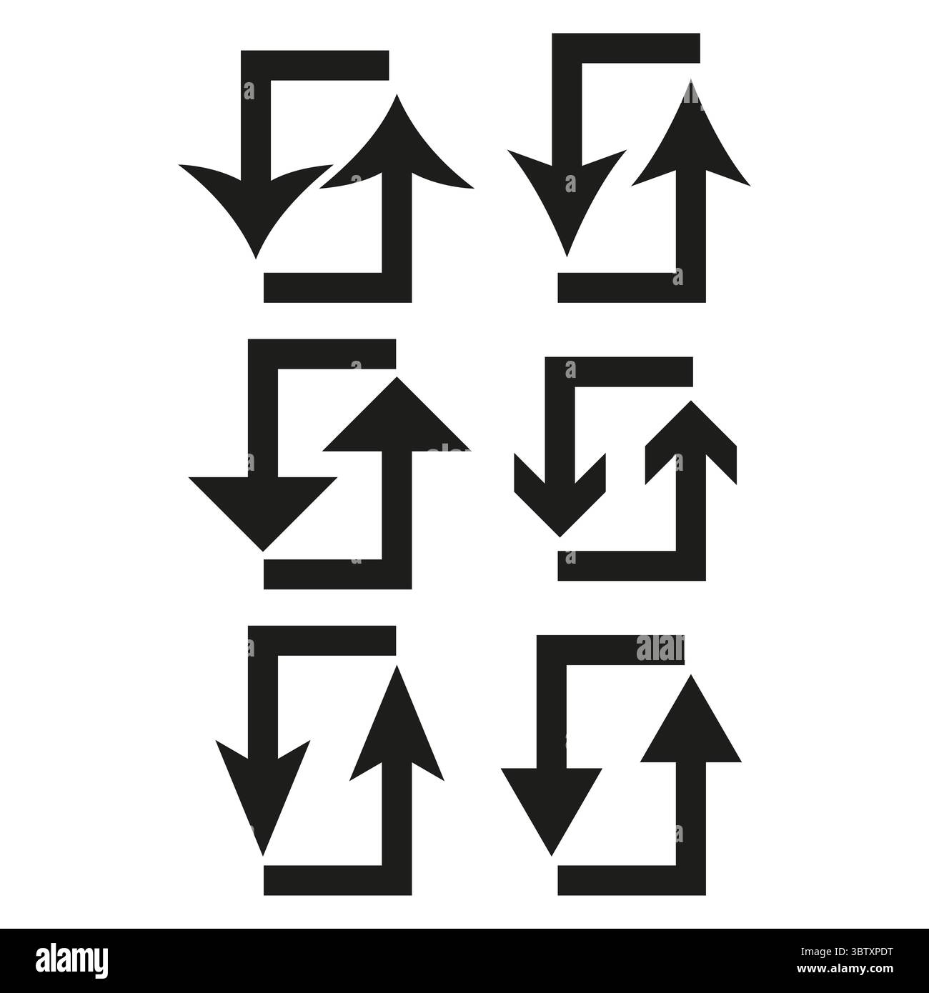 Recycle arrow symbols. Circular rotation Vector. Eco friendly graphic ...
