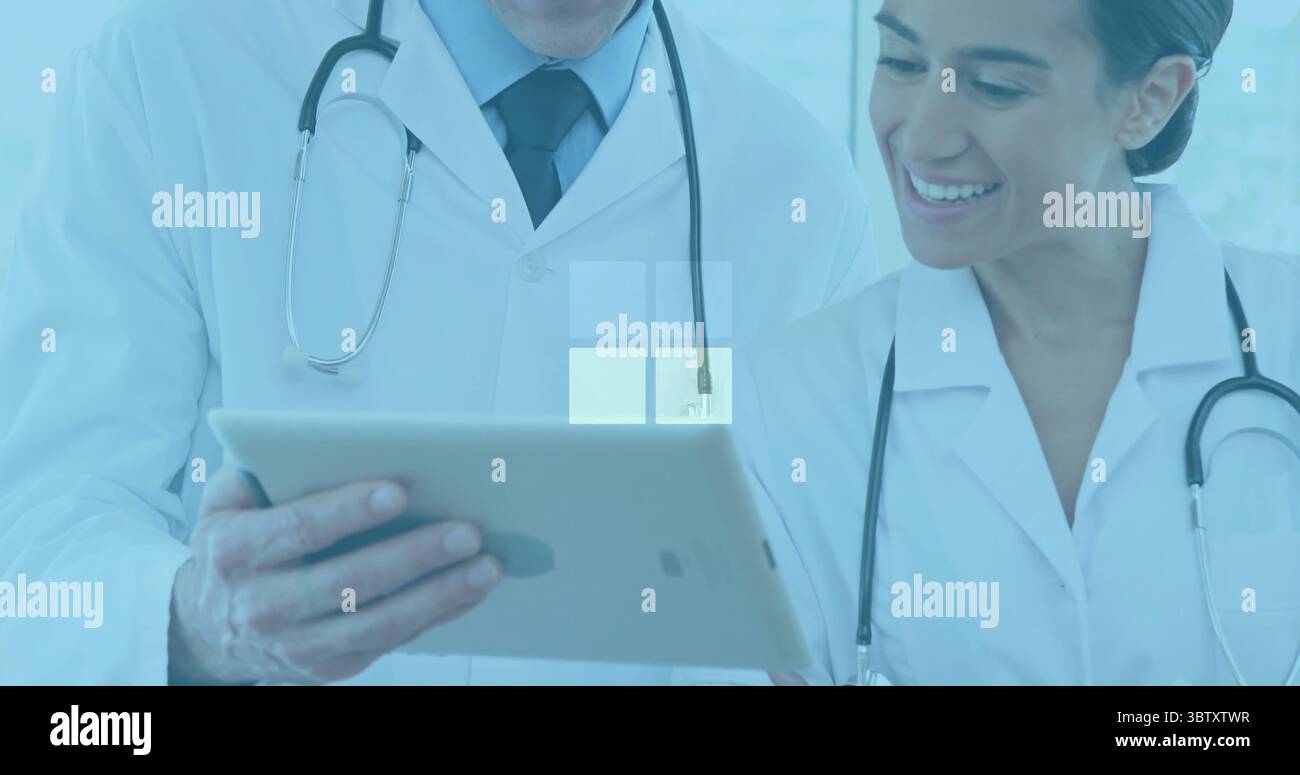 Doctors analyzing medical data using hi-res stock photography and images - Alamy