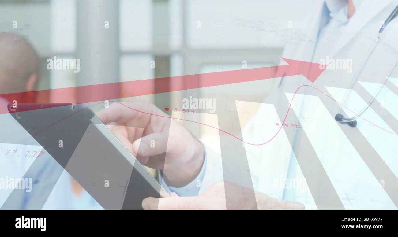 Medical team tapping tablet in hi-res stock photography and images - Alamy