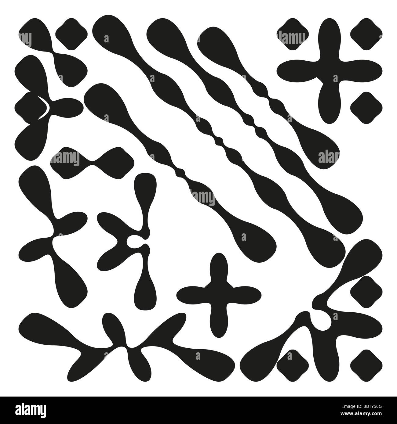 Abstract organic shapes. Freeform black Vector. Blob liquid elements ...