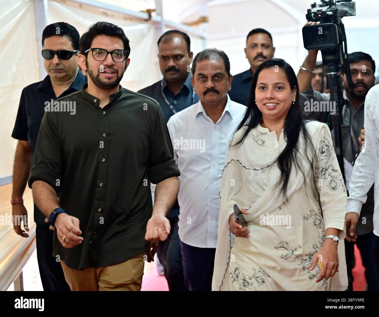 MUMBAI, INDIA - JULY 15: MLA Aditiya Thackeray interacts with Aditi ...