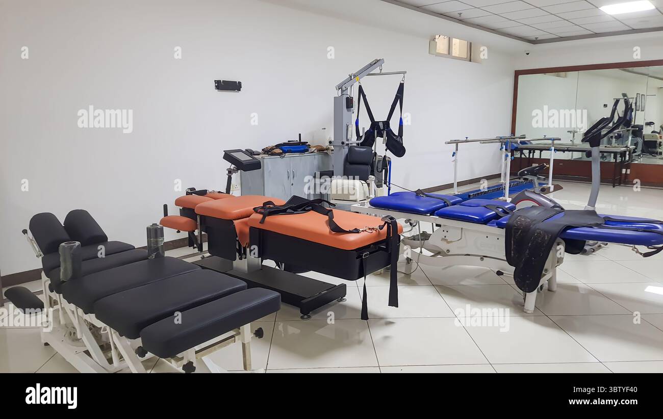 rehabilitation tools at physiotherapy rehabilitation center at indoor ...