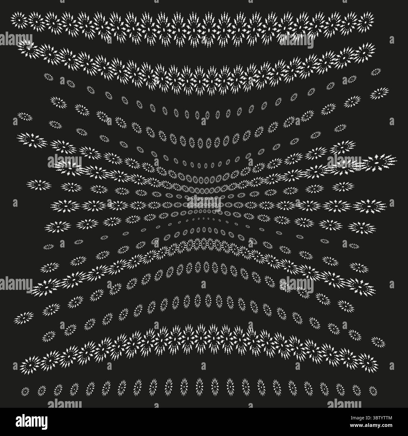 Abstract oval rows. Distorted pattern texture. Wavy element background ...