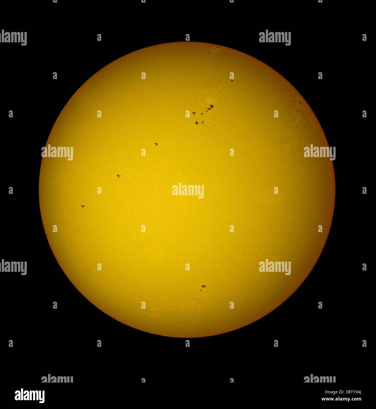 Sunspots on the surface of the Sun. Sunspots are areas of magnetic ...