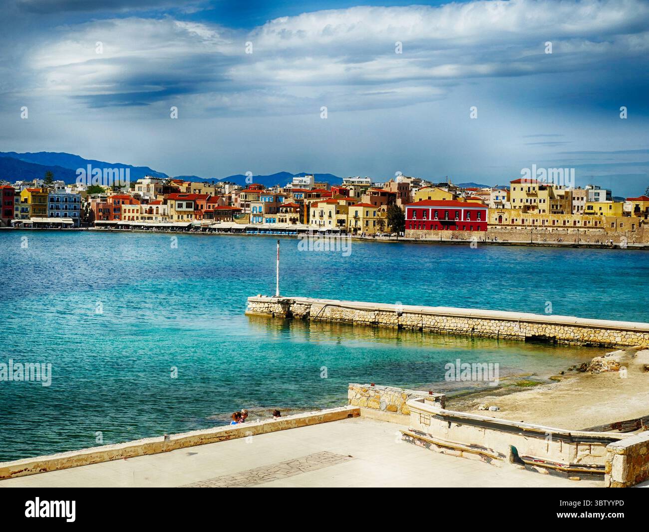 CHANIA, CRETE - MAY 5, 2025 - Chania waterfront revealing colorful ...