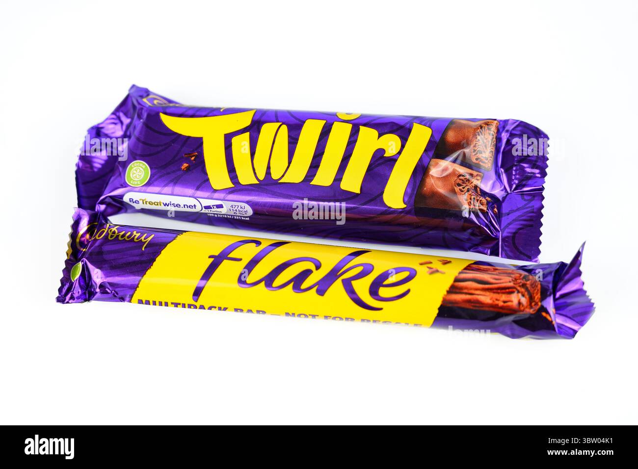 Cadbury Twirl and Flake chocolate bars – Wales, UK – 11 July 2025 Stock ...