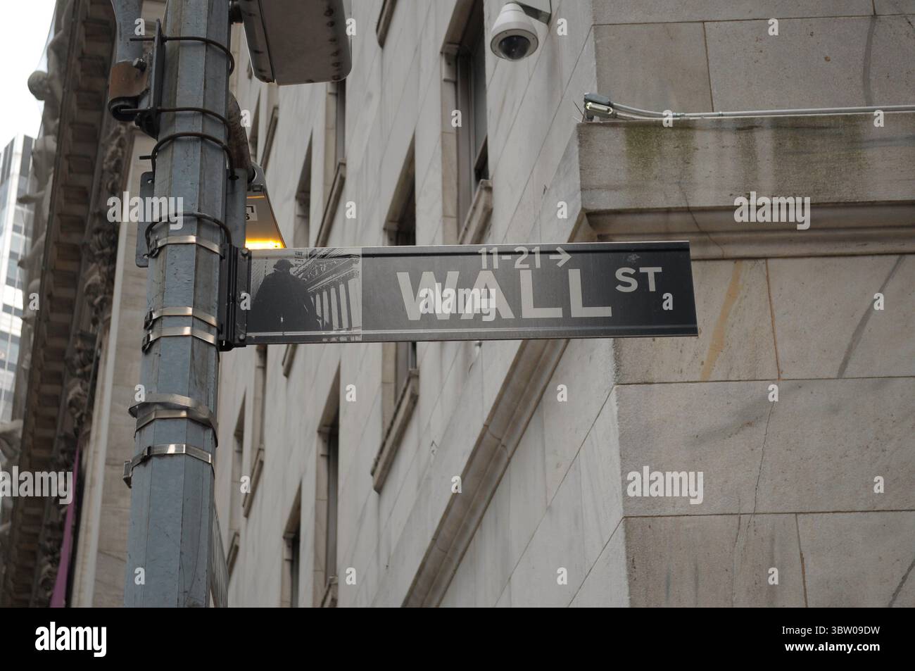 A Wall Street road sign is seen in the Financial District in Manhattan ...