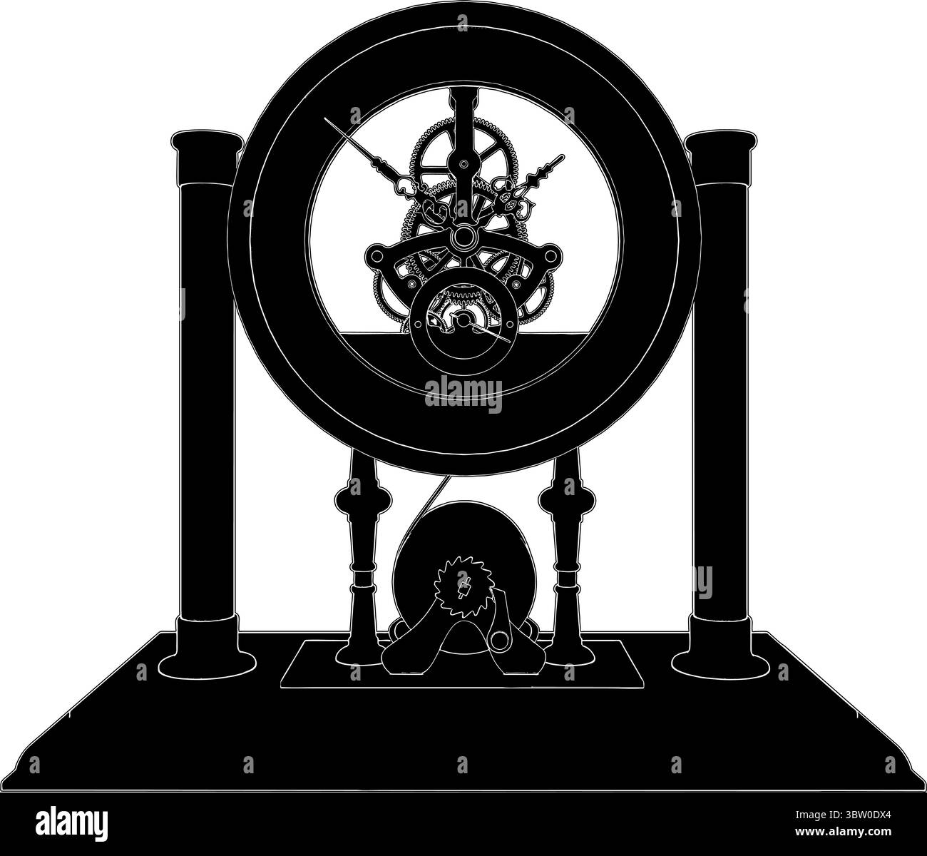 Cabinet Table Chronometer Watch Vector. An Illustration Of a Vintage ...