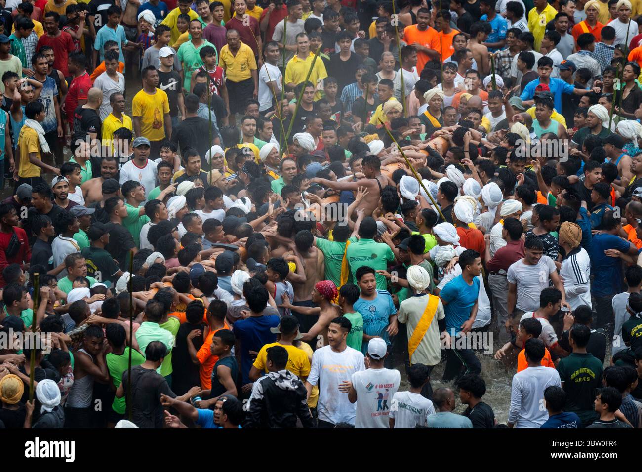 July 14, 2025: JOWAI, INDIA - JULY 14: People from the Pnar community ...