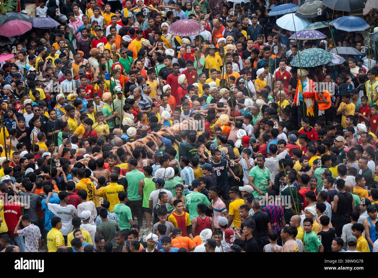 July 14, 2025: People from the Pnar community perform rituals as they ...