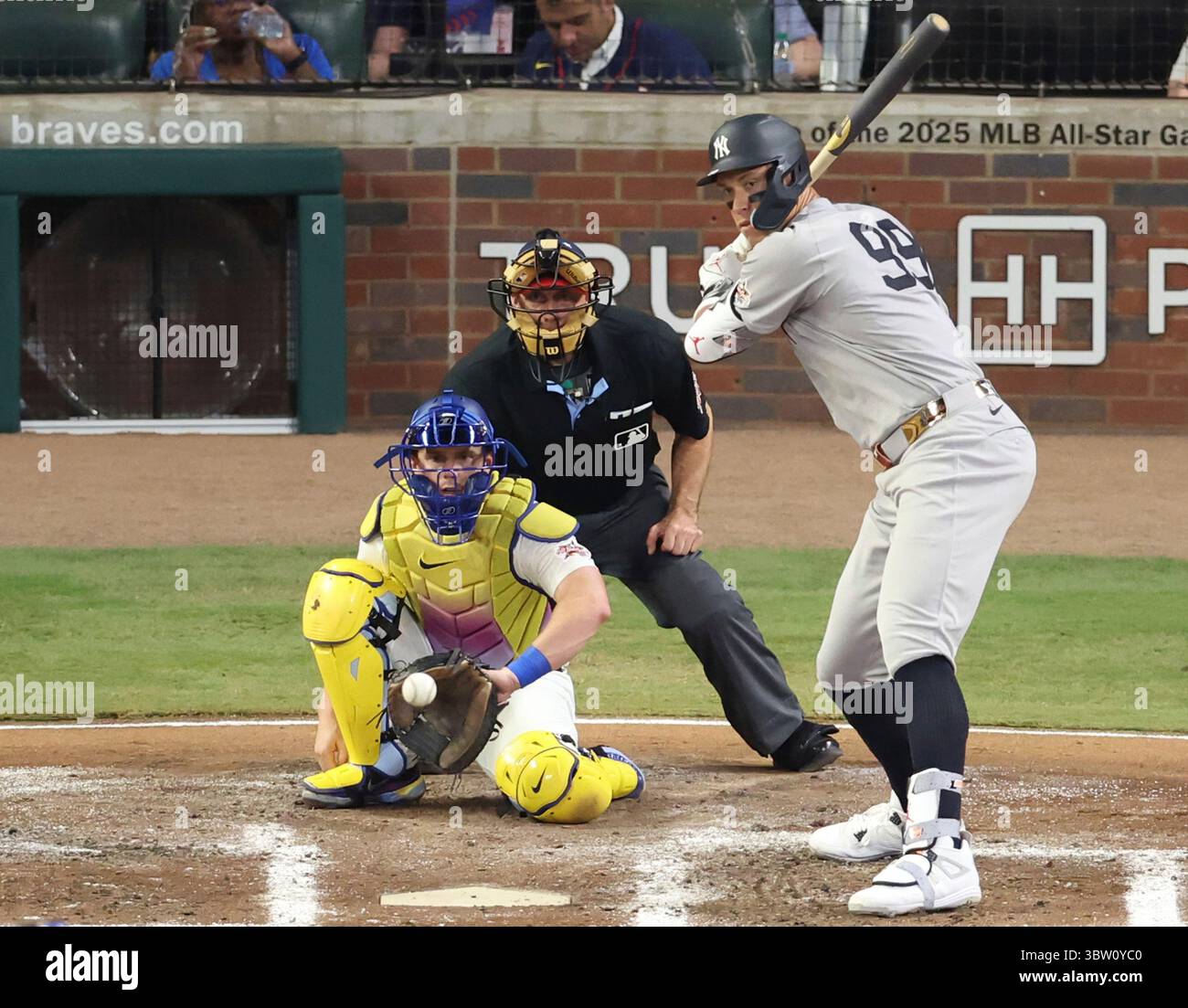 American League's Outfielder Aaron Judge, of the New York Yankees, bats ...