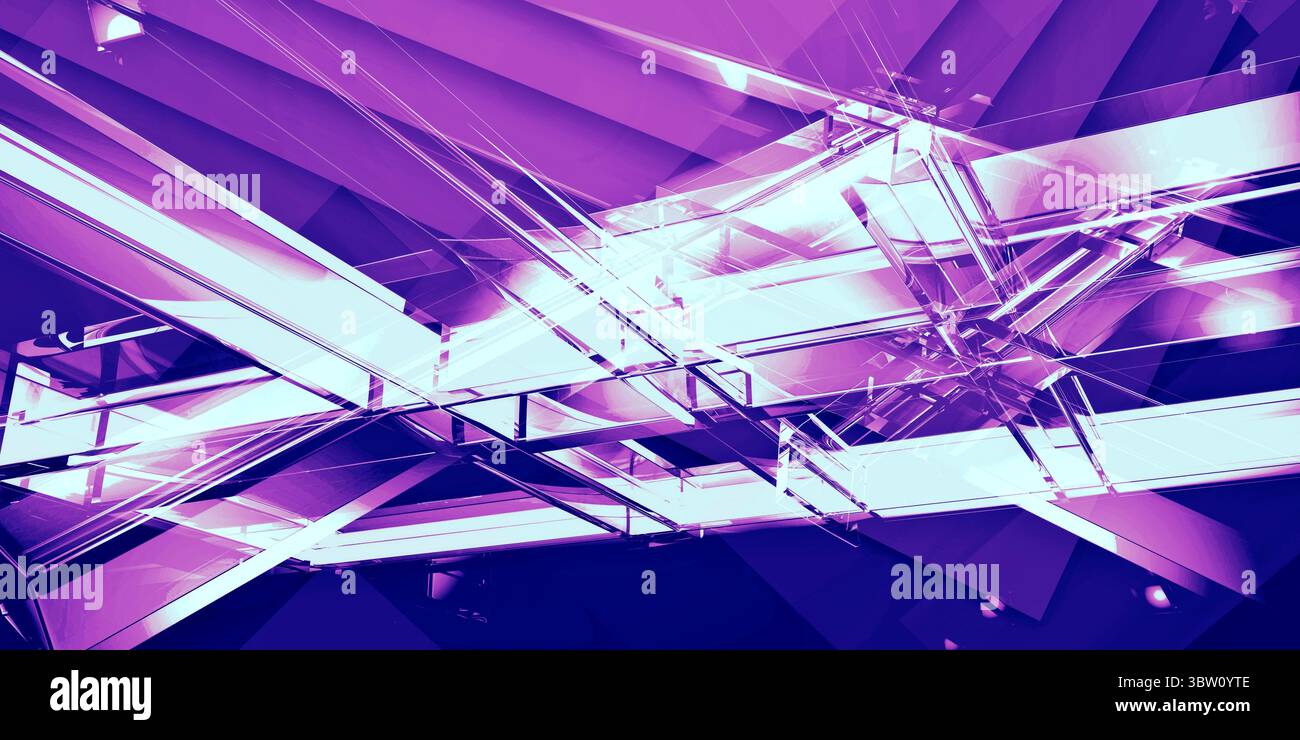 Abstract Purple Sci-Fi Cyber Technology Futuristic Structure Stock ...