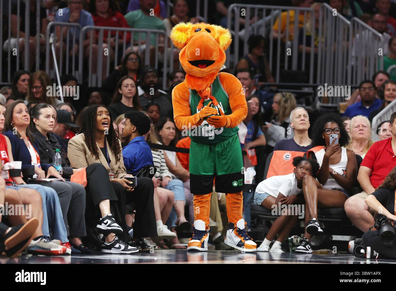 The Connecticut Sun mascot during the second half of a WNBA basketball ...