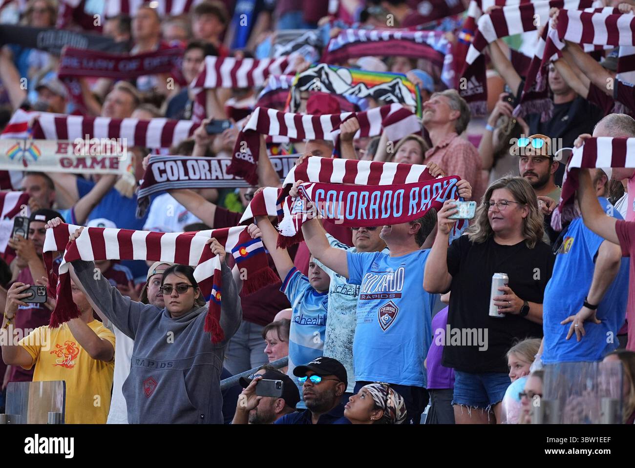 Colorado Rapids fans welcome the team to the pitch to face the ...