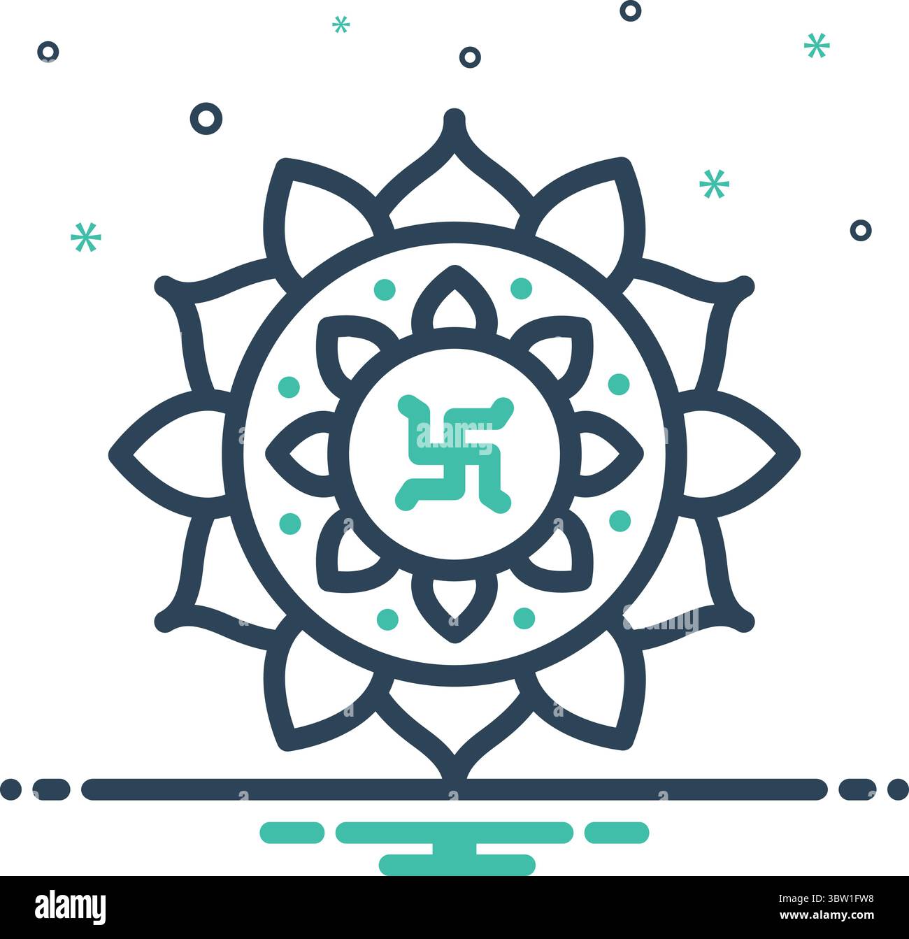 Icon for traditional, rangoli Stock Vector Image & Art - Alamy