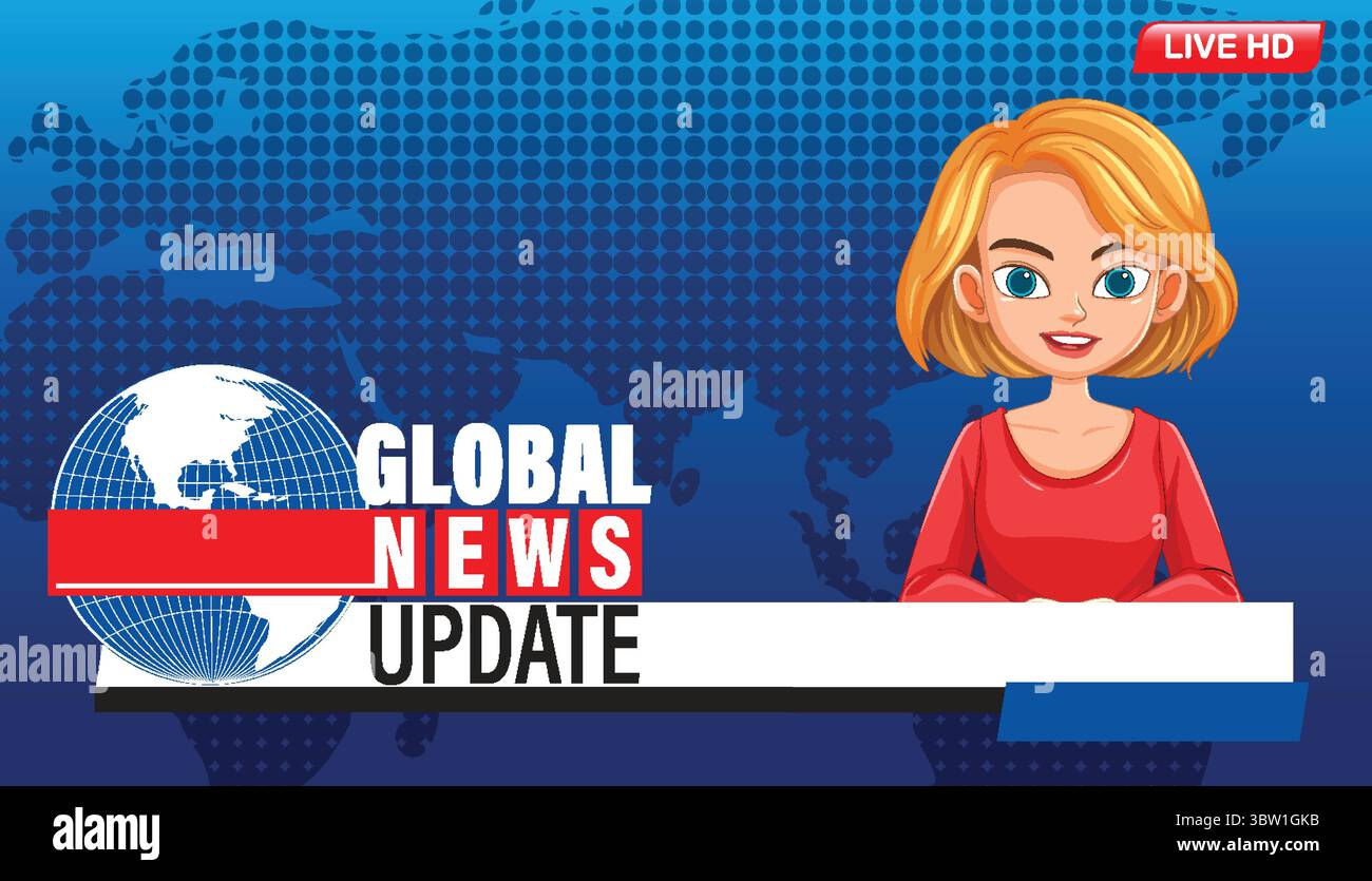 Breaking news animation on red hi-res stock photography and images - Alamy