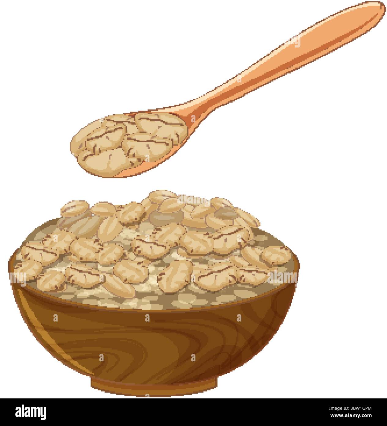 Breakfast bowl filled oats Cut Out Stock Images & Pictures - Alamy