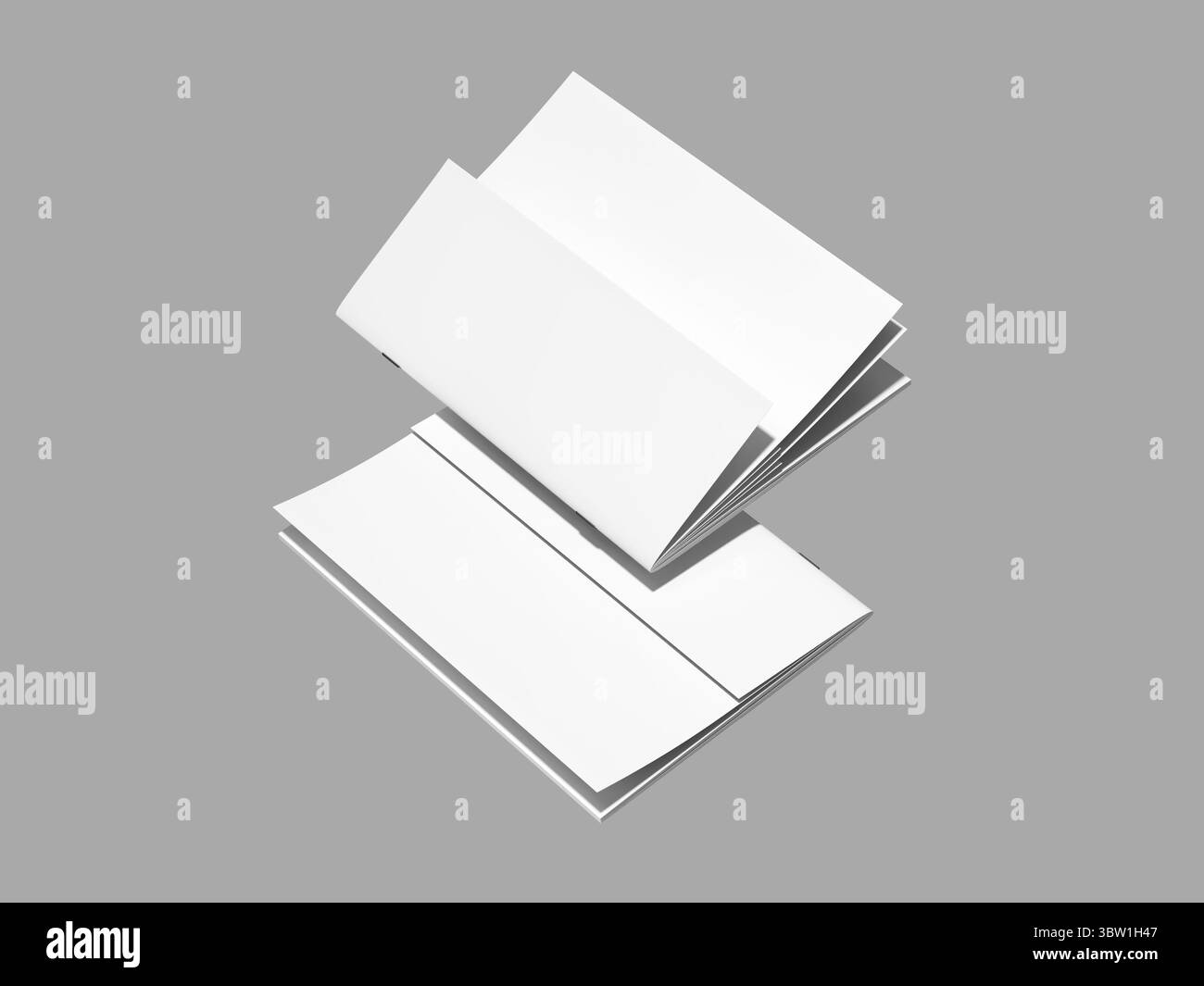 Realistic paper pages mockup Black and White Stock Photos & Images - Alamy