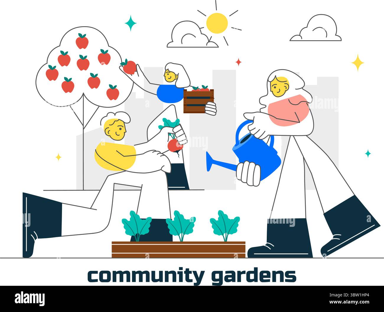 Farmer people in eco Cut Out Stock Images & Pictures - Alamy