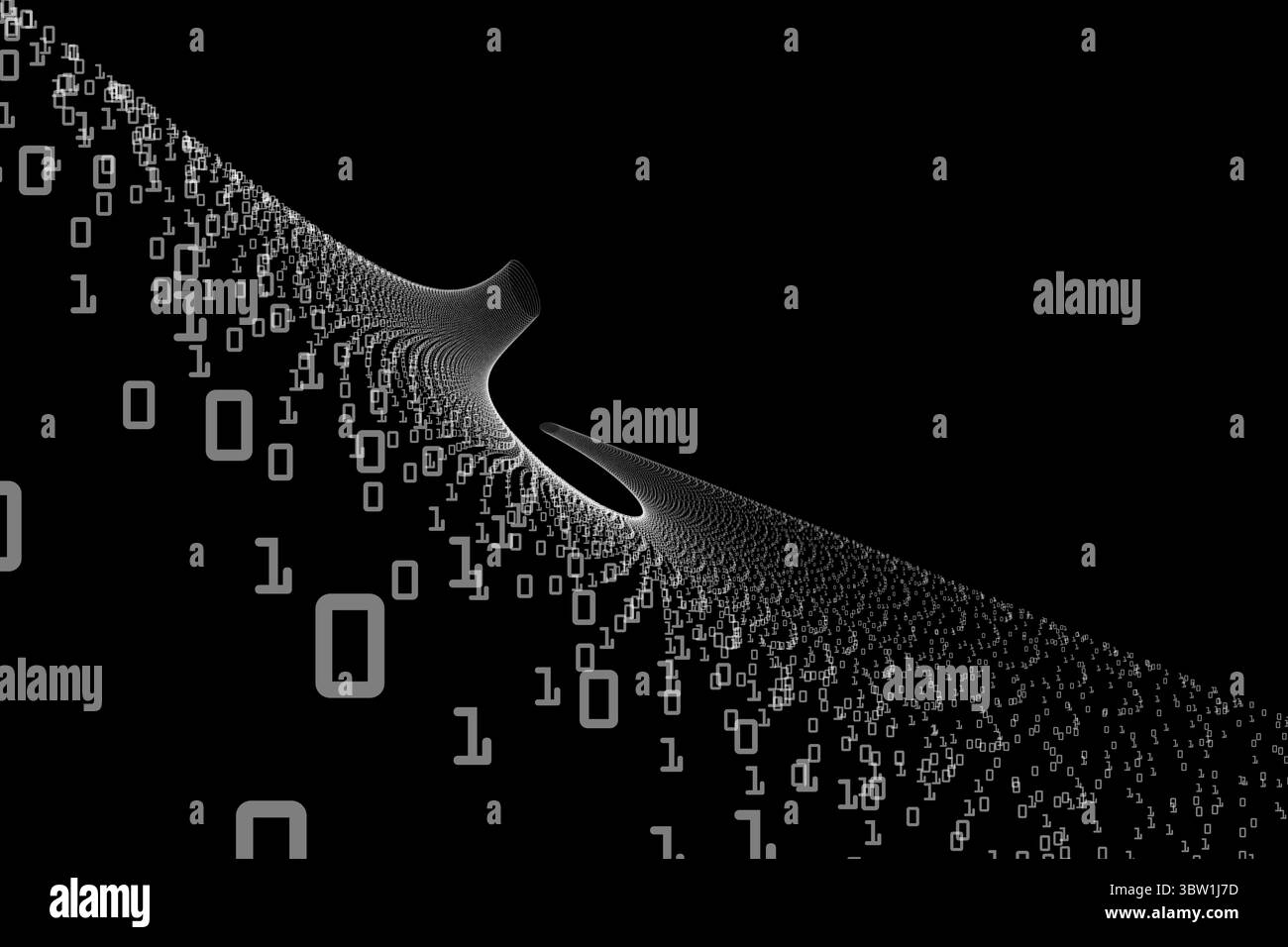 Floating numbers on black background Stock Photo - Alamy