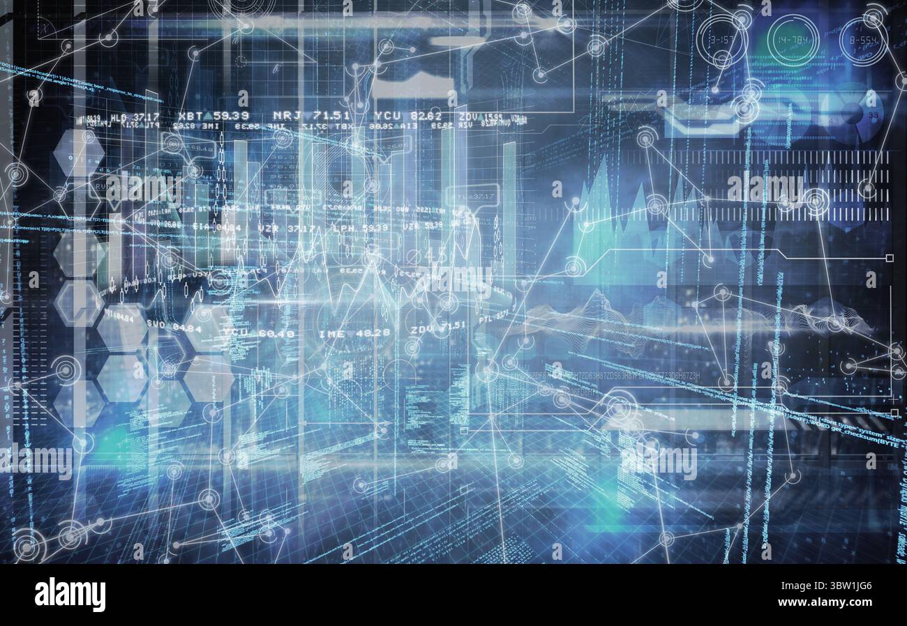 3d render showing network connecting hi-res stock photography and images - Alamy