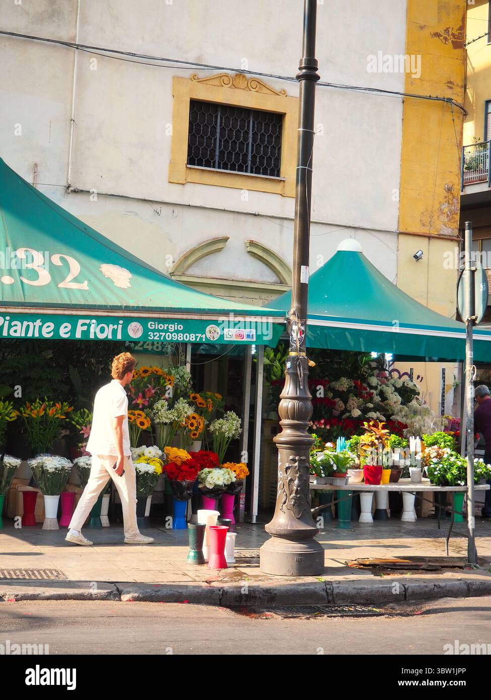 Pastel green awning hi-res stock photography and images - Alamy