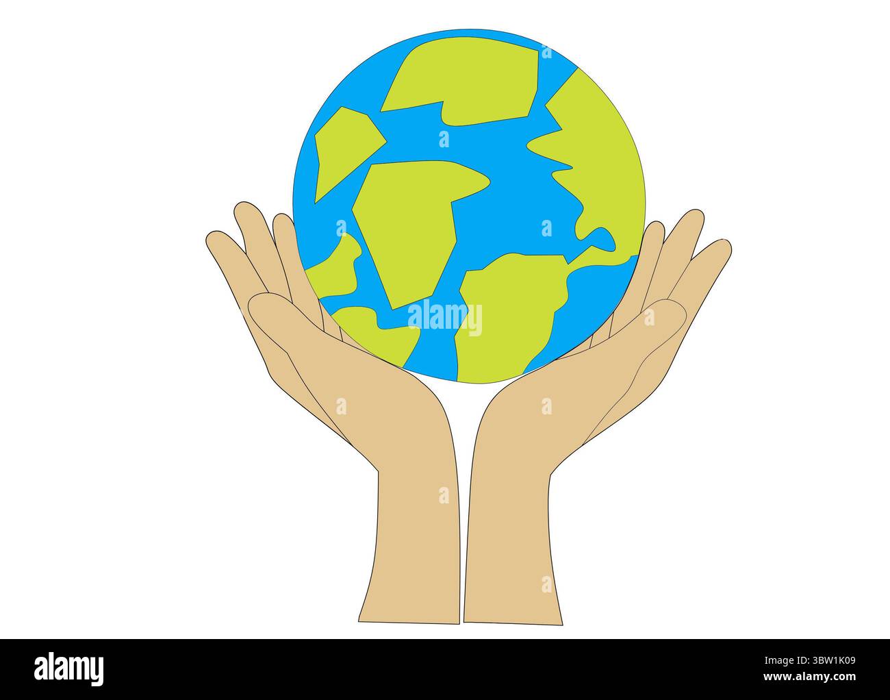 Protecting our world: a symbol of environmental stewardship Stock Photo ...