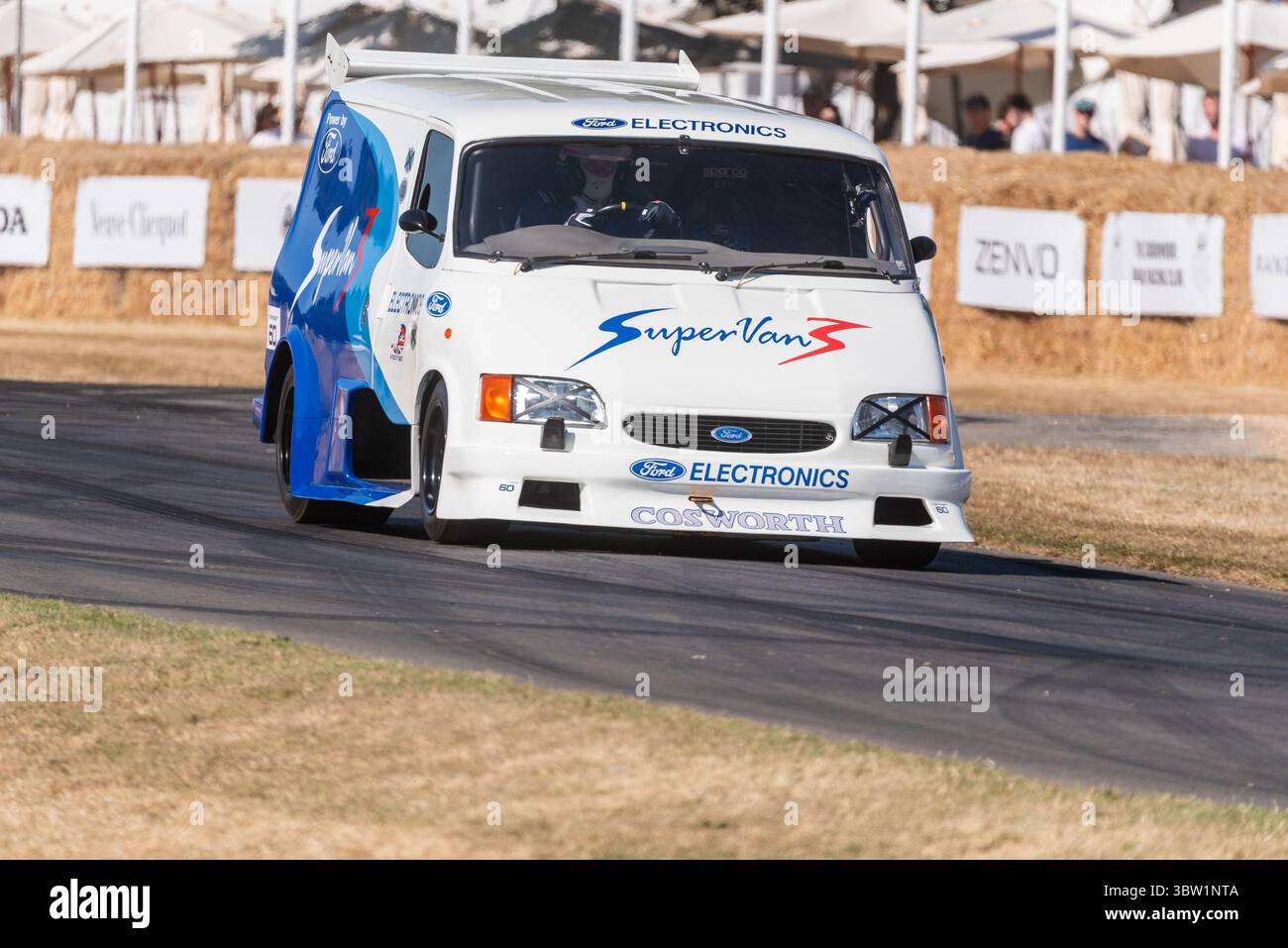 1994 Ford Supervan 3, Ford Transit custom van driving up the hillclimb ...