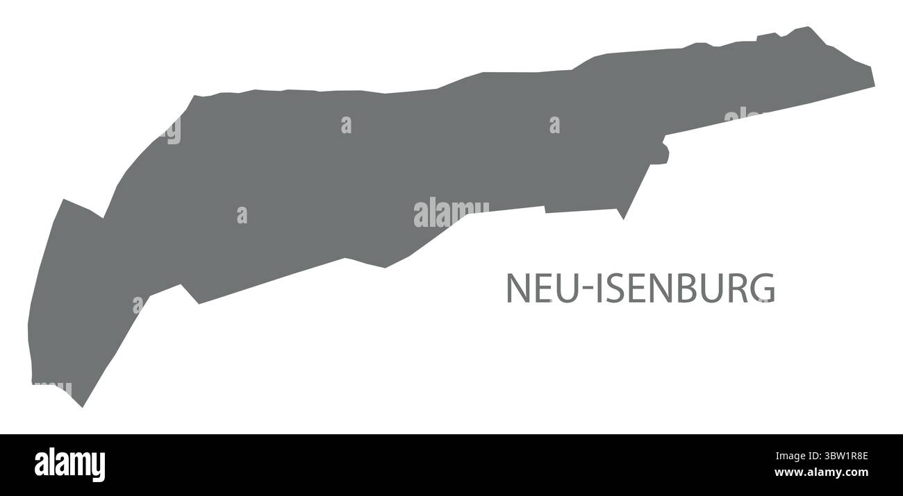 Neu-Isenburg city map with boroughs grey illustration silhouette shape Stock Vector Image & Art ...