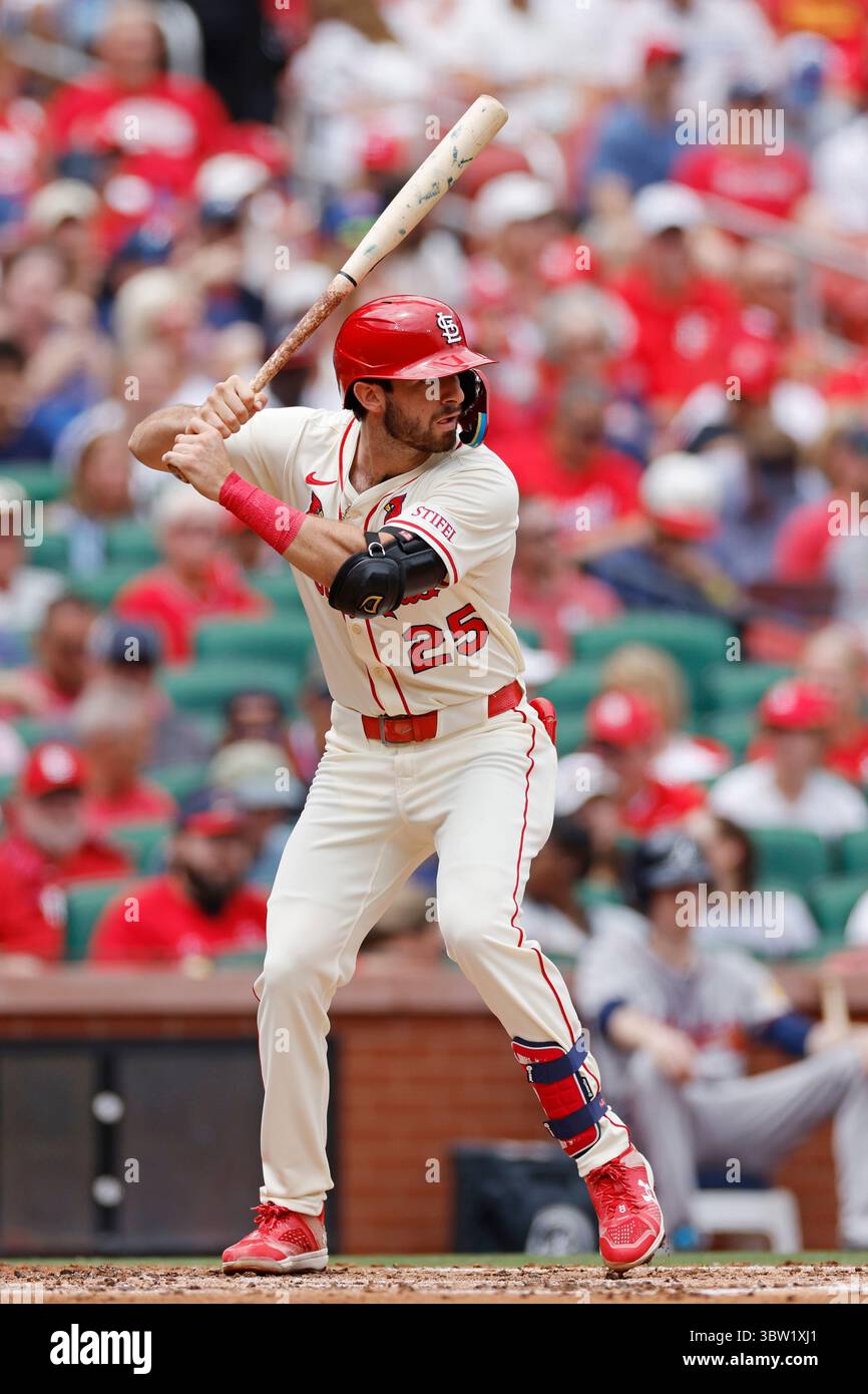ST. LOUIS, MO - JULY 12: Thomas Saggese #25 of the St. Louis Cardinals ...
