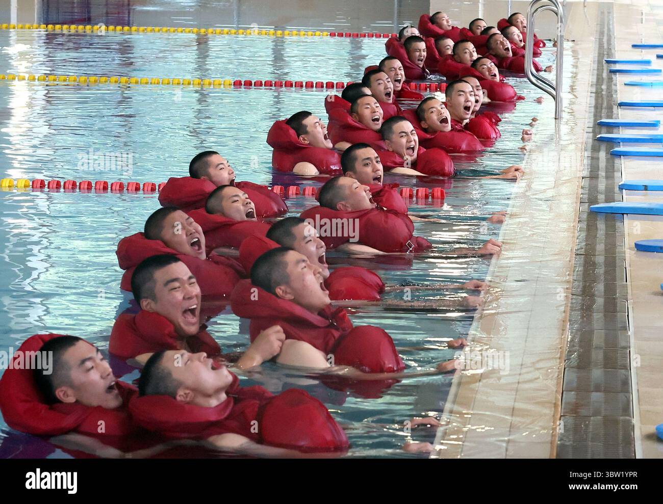 16th July, 2025. Sailors take part in combat swimming drill Sailor ...