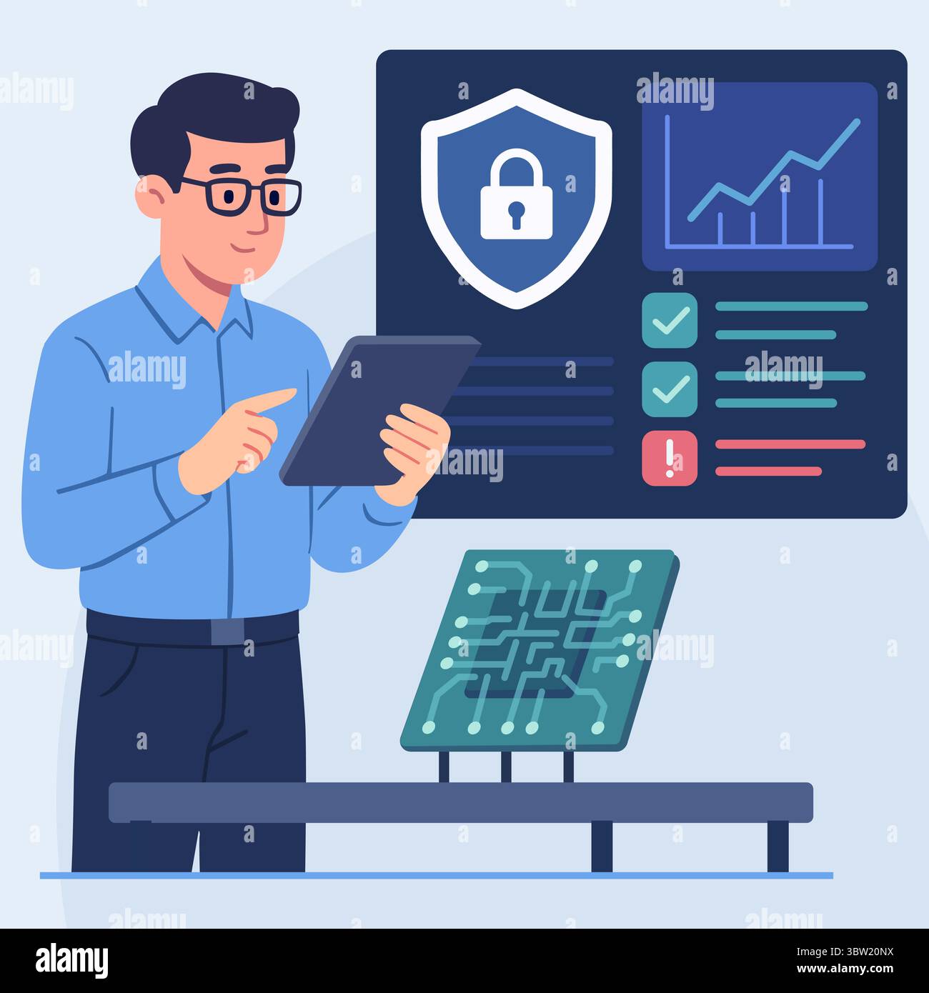 Digital cybersecurity network protection Stock Vector Images - Alamy