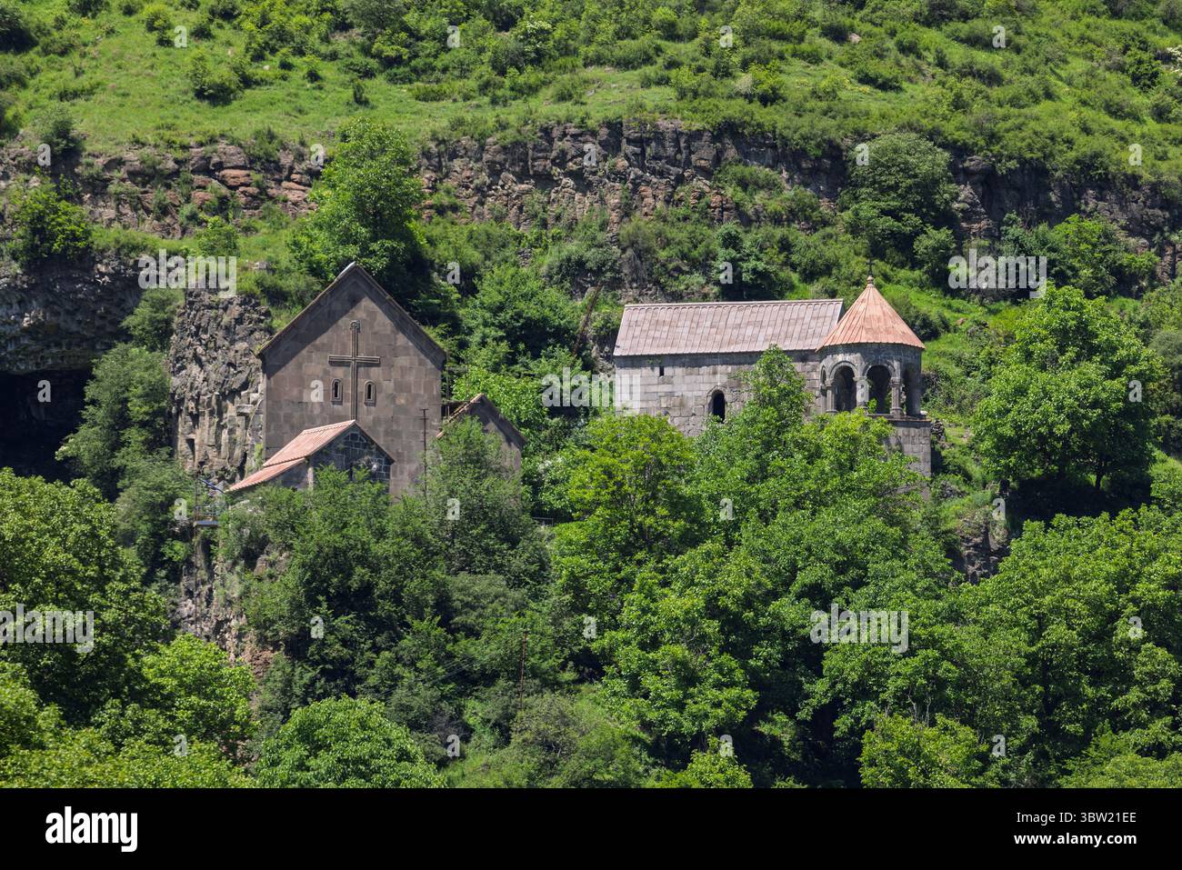 The 12th-century Kobayr Monastery complex, with its blend of Armenian ...