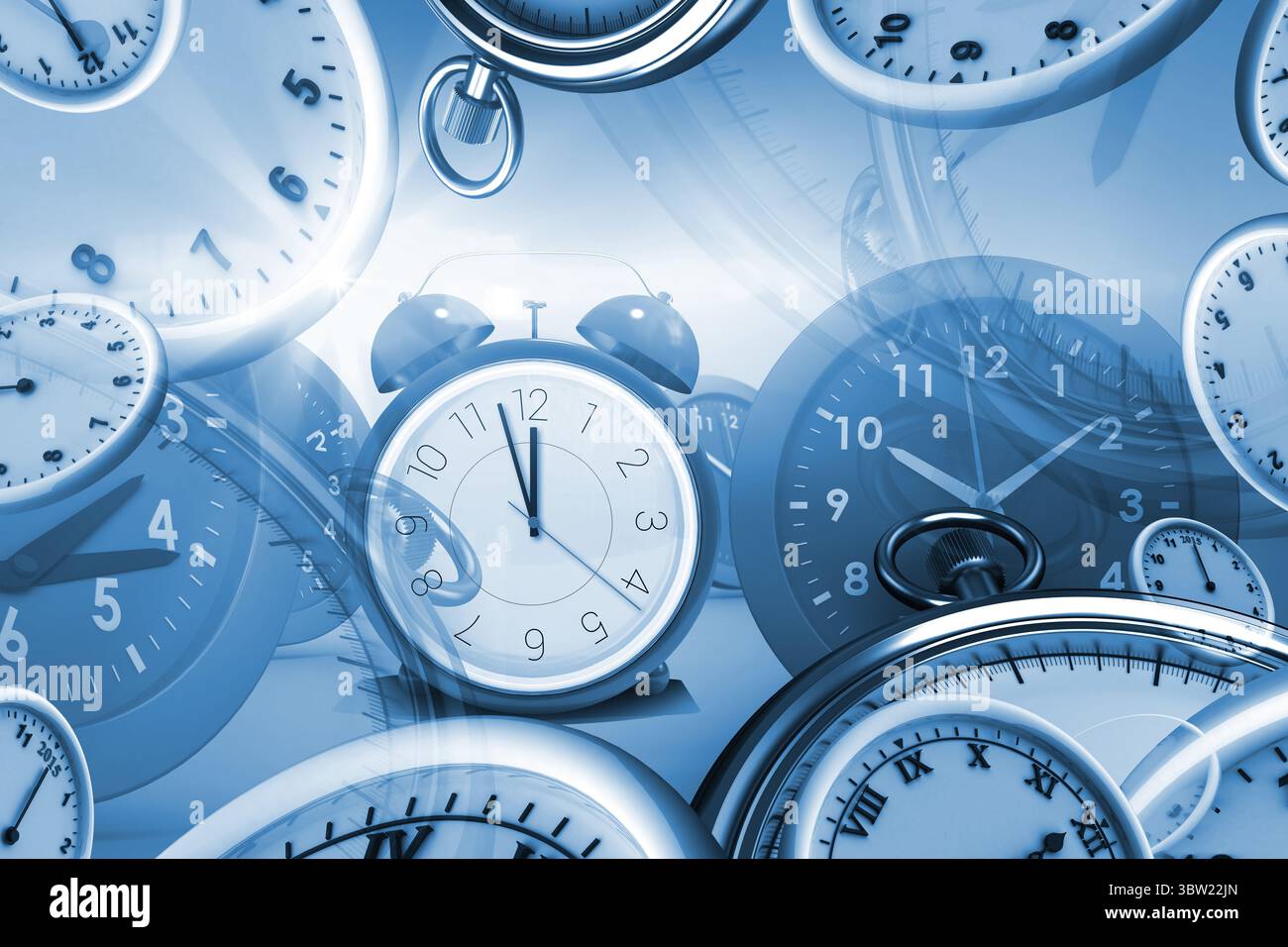 Digital image of various clocks Stock Photo - Alamy