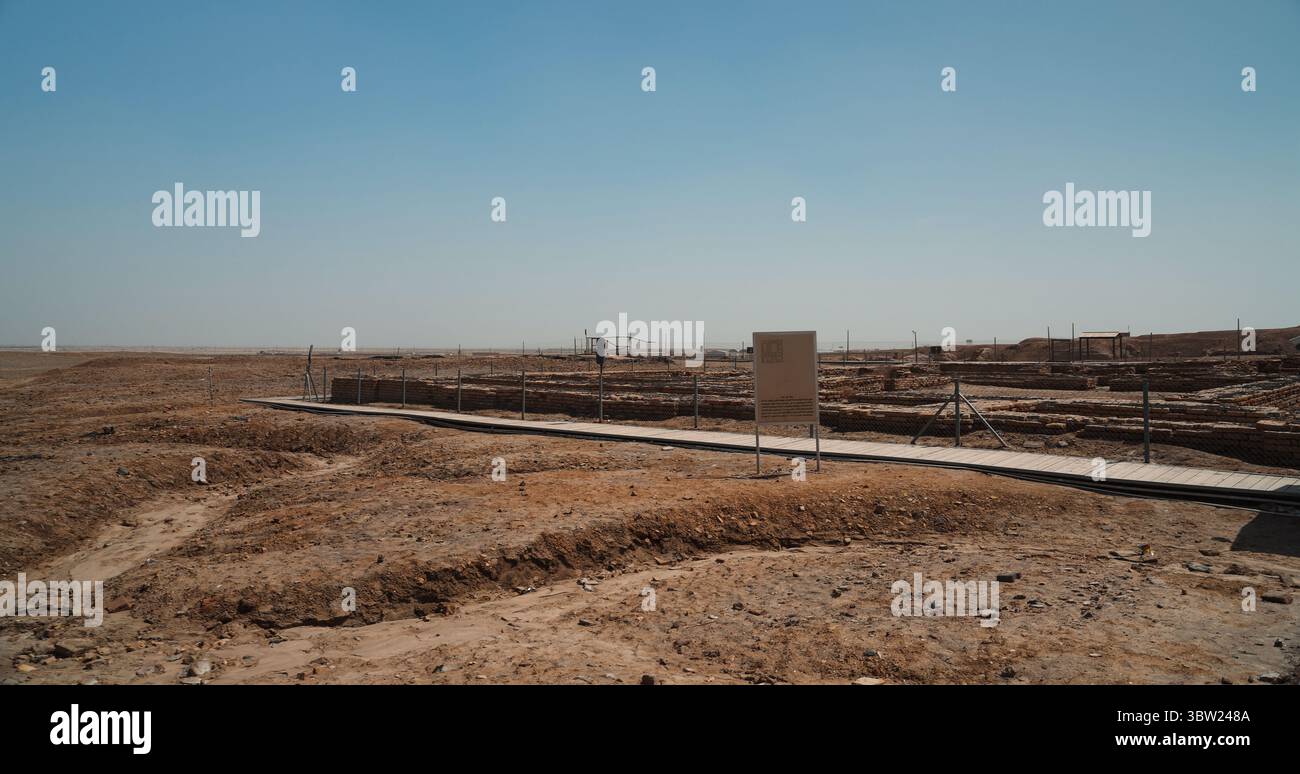 Visitors admire the archaeological site of Ziggurat of Ur in Iraq, a ...