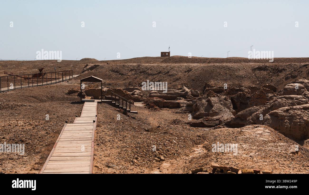 The Ziggurat of Ur stands prominently in Iraq, reflecting ancient ...