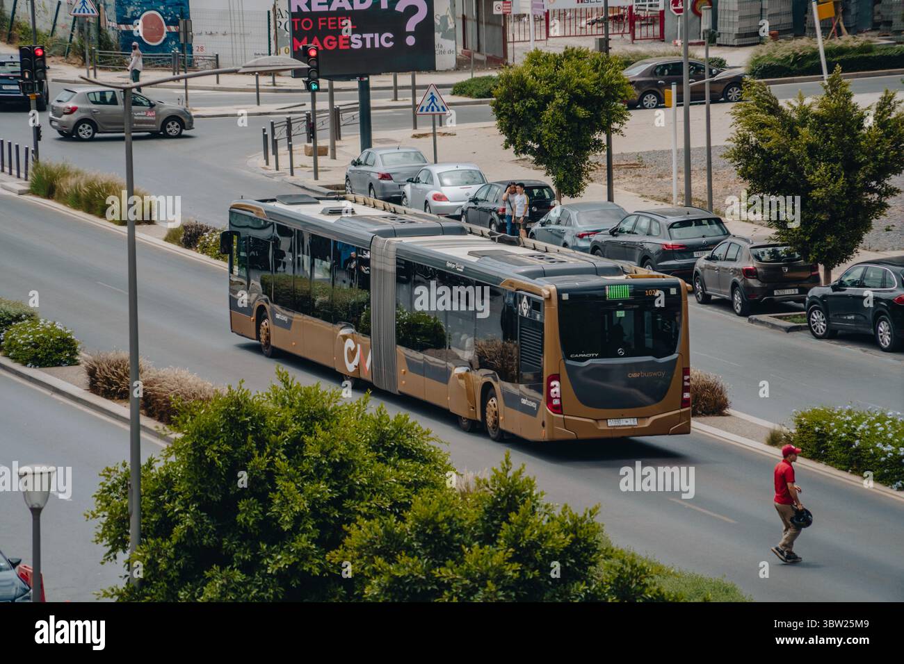 Busway Passing Through Casablanca Finance City – Morocco, July 2025 ...