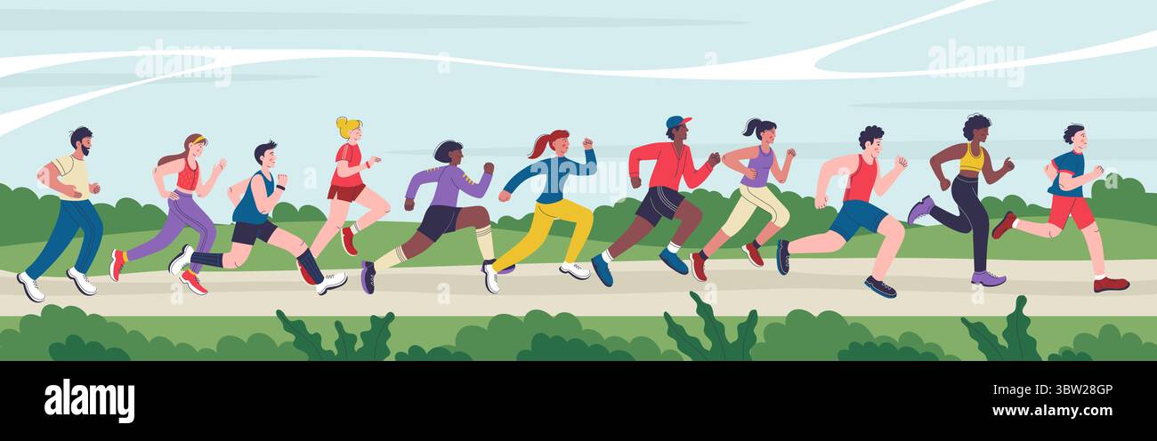 Athletes exercising on exercise Stock Vector Images - Alamy