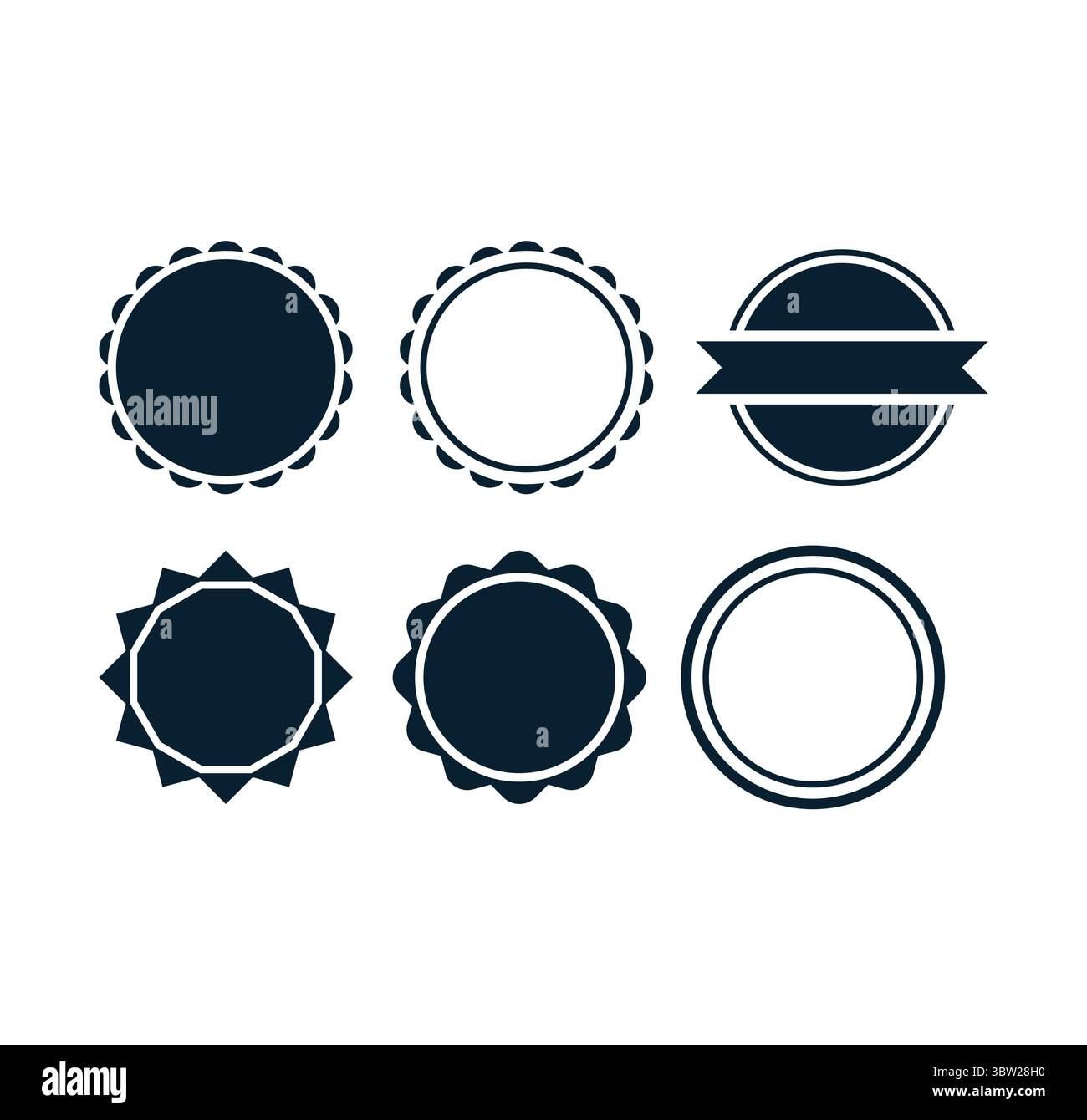 Classic round emblem design Cut Out Stock Images & Pictures - Alamy