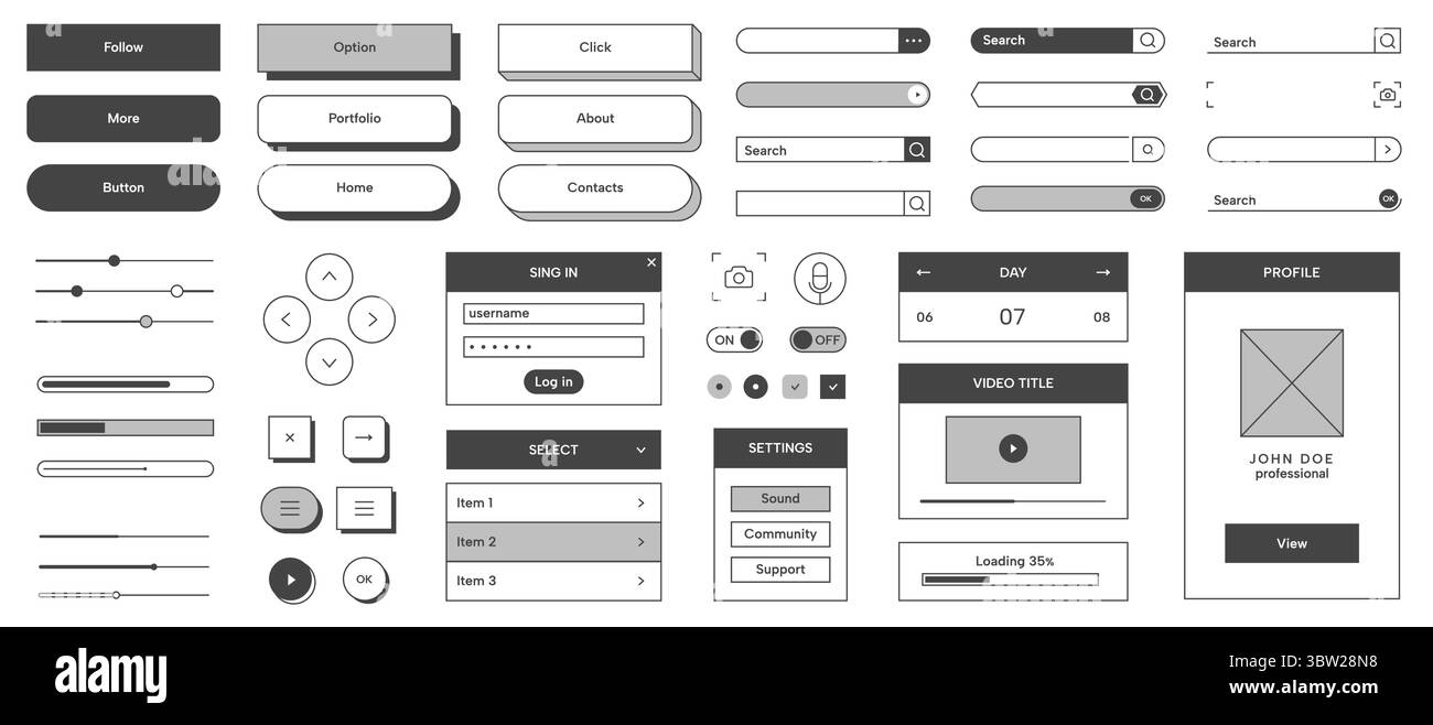 Digital search bar icons Cut Out Stock Images & Pictures - Alamy