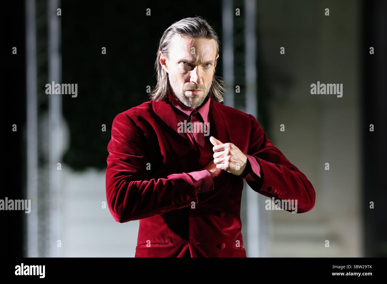 The photo rehearsal for the play "Jedermann" (Everman), which will ...