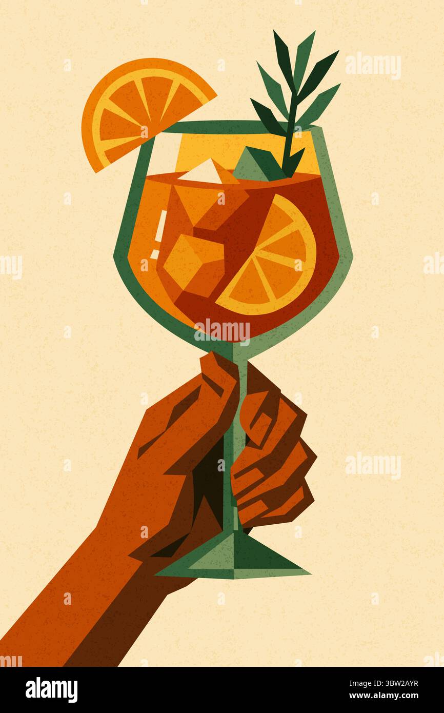 Bright orange beverage in Stock Vector Images - Alamy