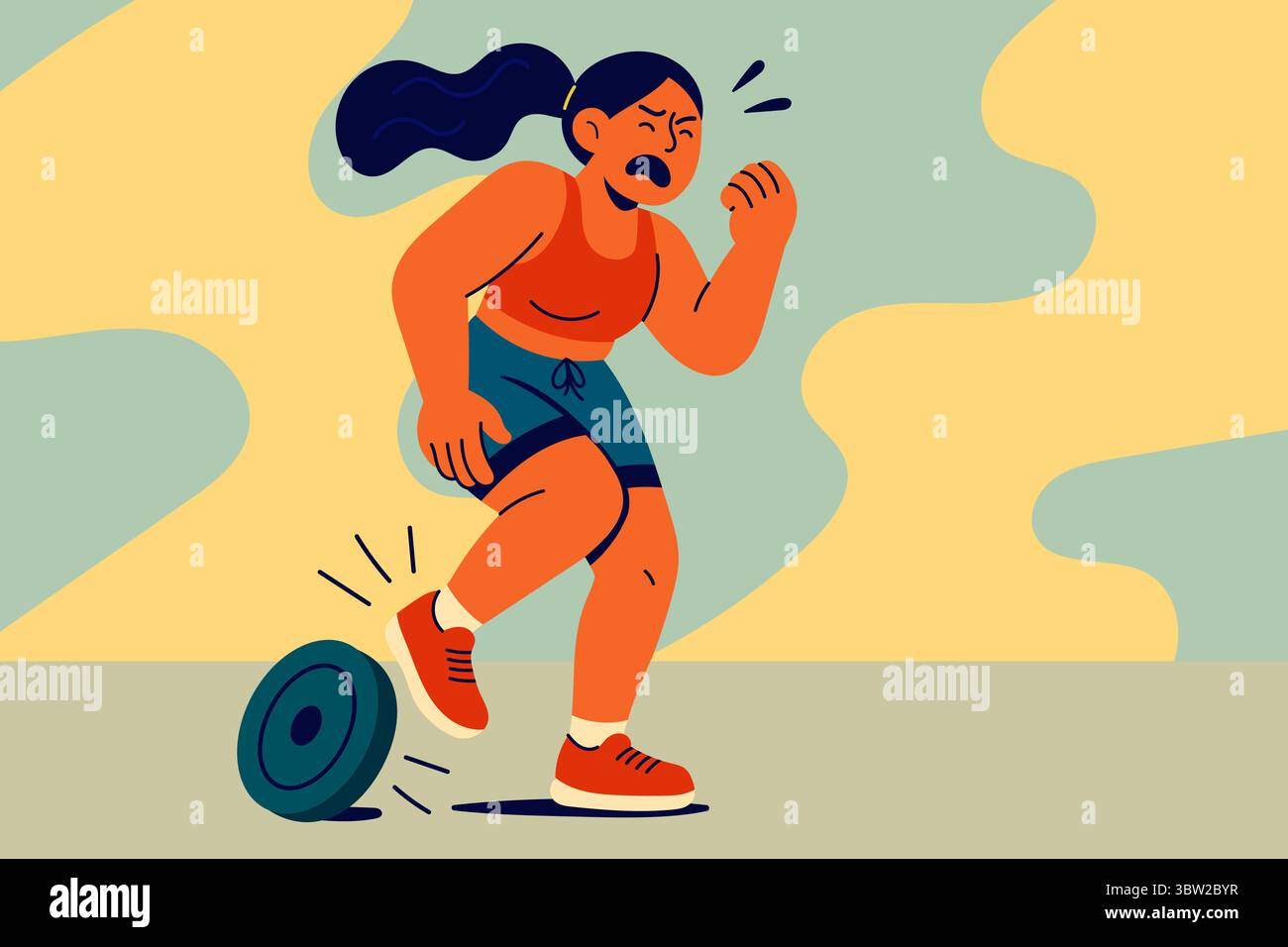 Female athlete workout Stock Vector Images - Alamy