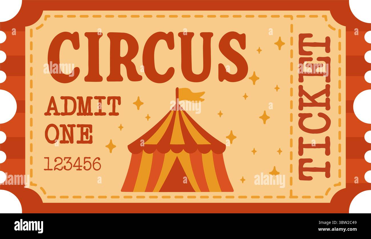 Old circus ticket Stock Vector Images - Alamy