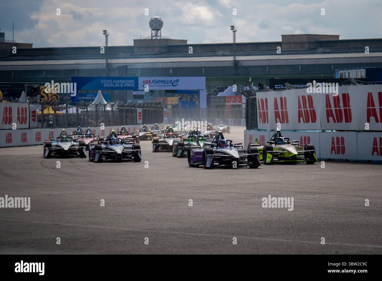 Formula E, Germany, Berlin, July 2025. Start of Race 2 on Sunday Stock ...