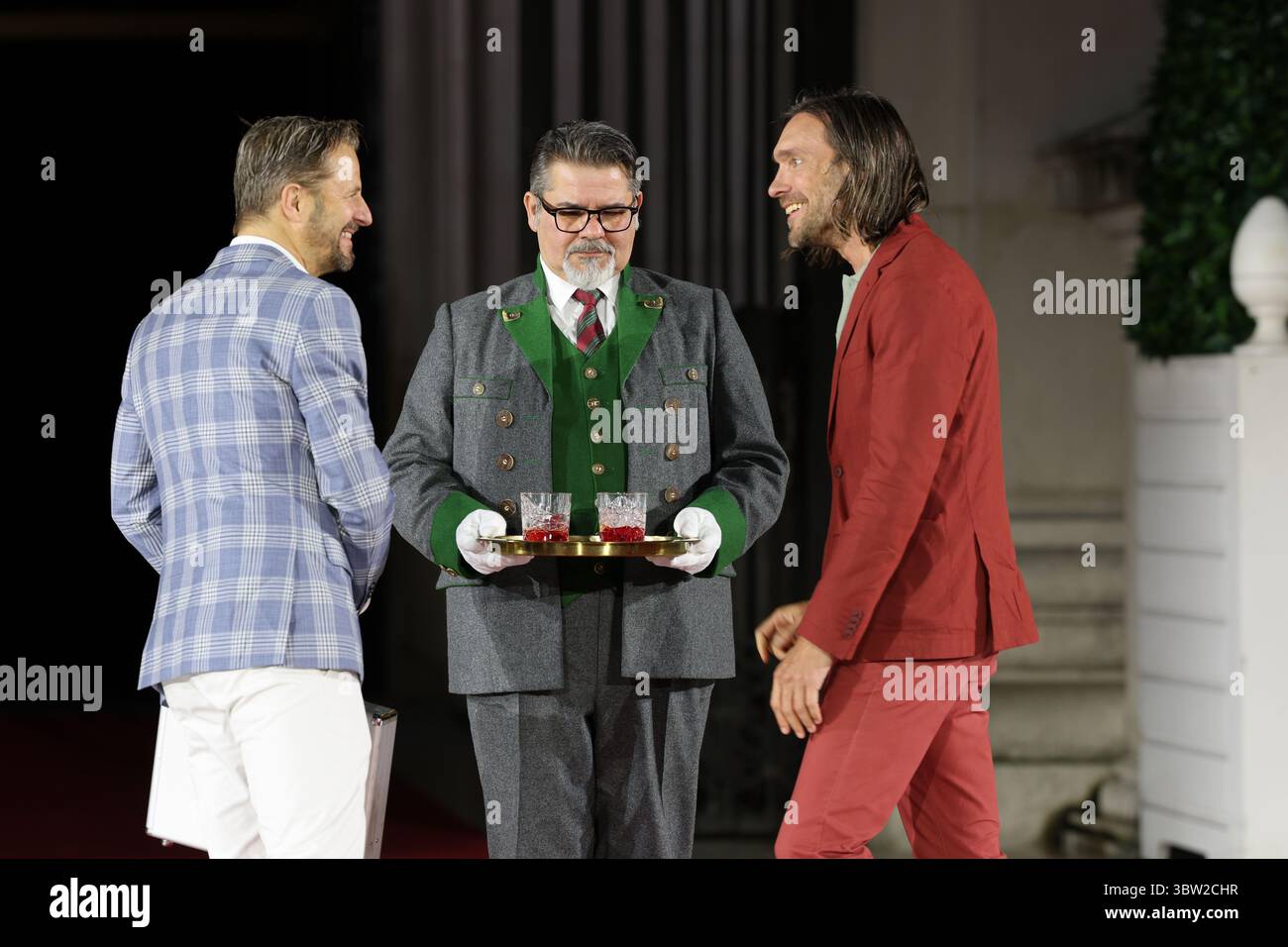 The photo rehearsal for the play "Jedermann" (Everman), which will ...