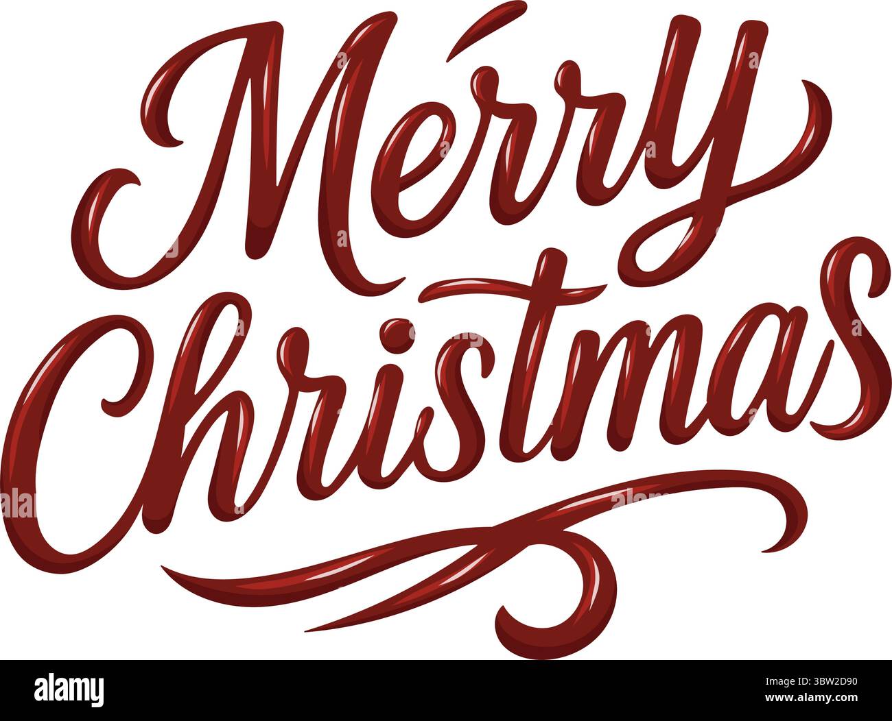 Merry christmas modern calligraphy Cut Out Stock Images & Pictures - Alamy